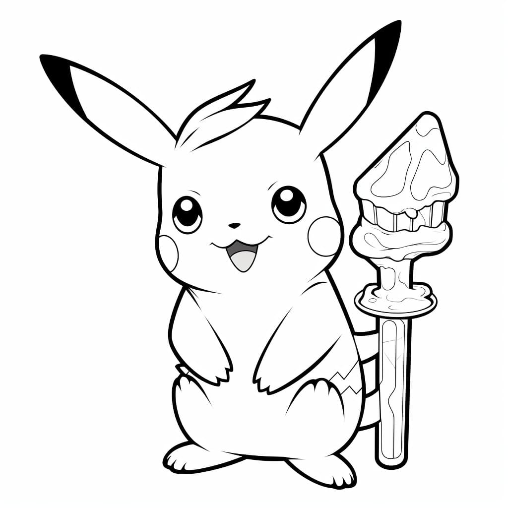 Pokemon Coloring Pages Pikachu Cute